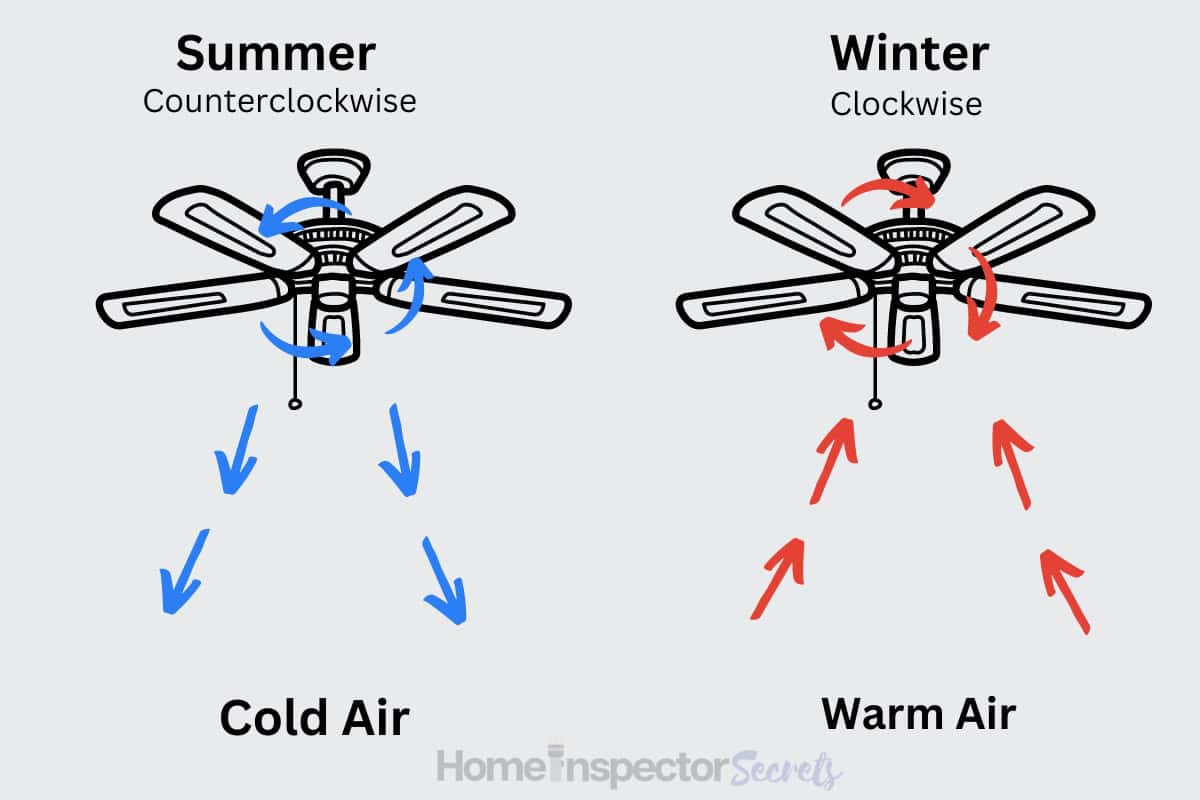 Ceiling Fan Direction For Winter And Summer (Which Way?)